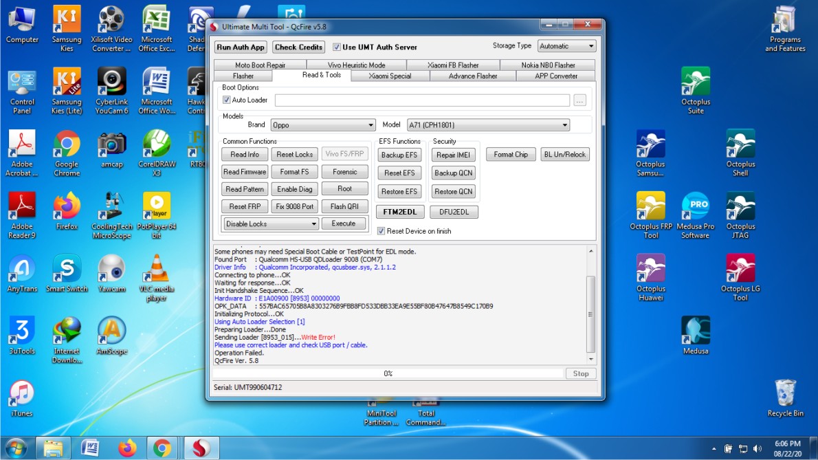 Oppor A71 (CPH1801) Error on QCfire - Format FS [ Answered ] - GSM-Forum