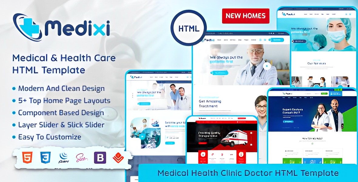 Medixi - Health Doctor Clinic & Medical Care HTML Template – Bliter GPL