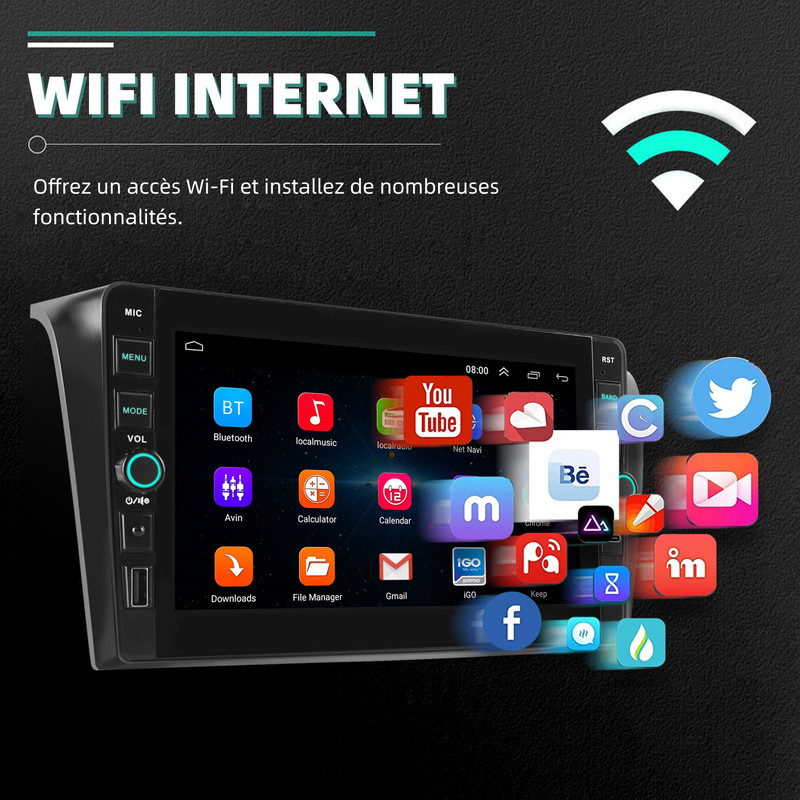 Pour Mazda 3 (2003-2009) Autoradio Android 15 CarPlay avec USB Type-C ...