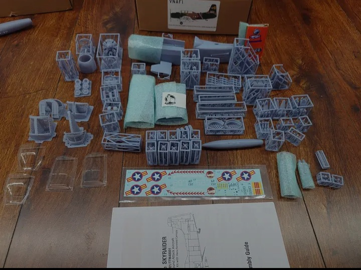 1/32 & 1/48 - Douglas AD-5/A-1E Skyraider 3D printed kits by TT ...