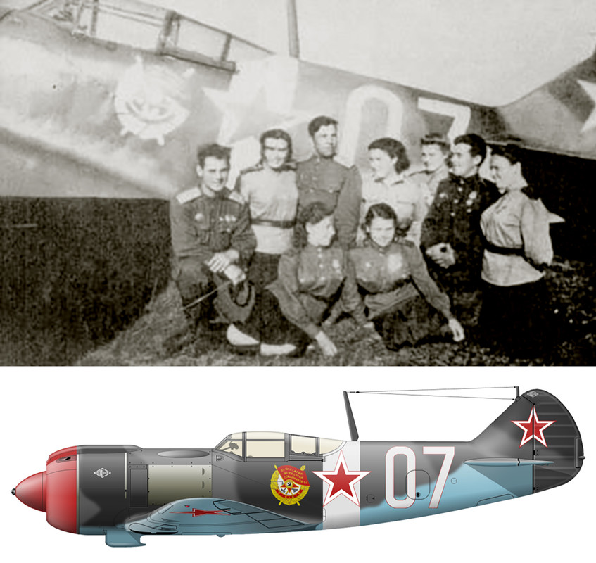 Lavochkin La 5 FN 813 IAP 215 IAD White 07 flown by Yuri Mikhailovich Lyubenyuk Belorussian ...