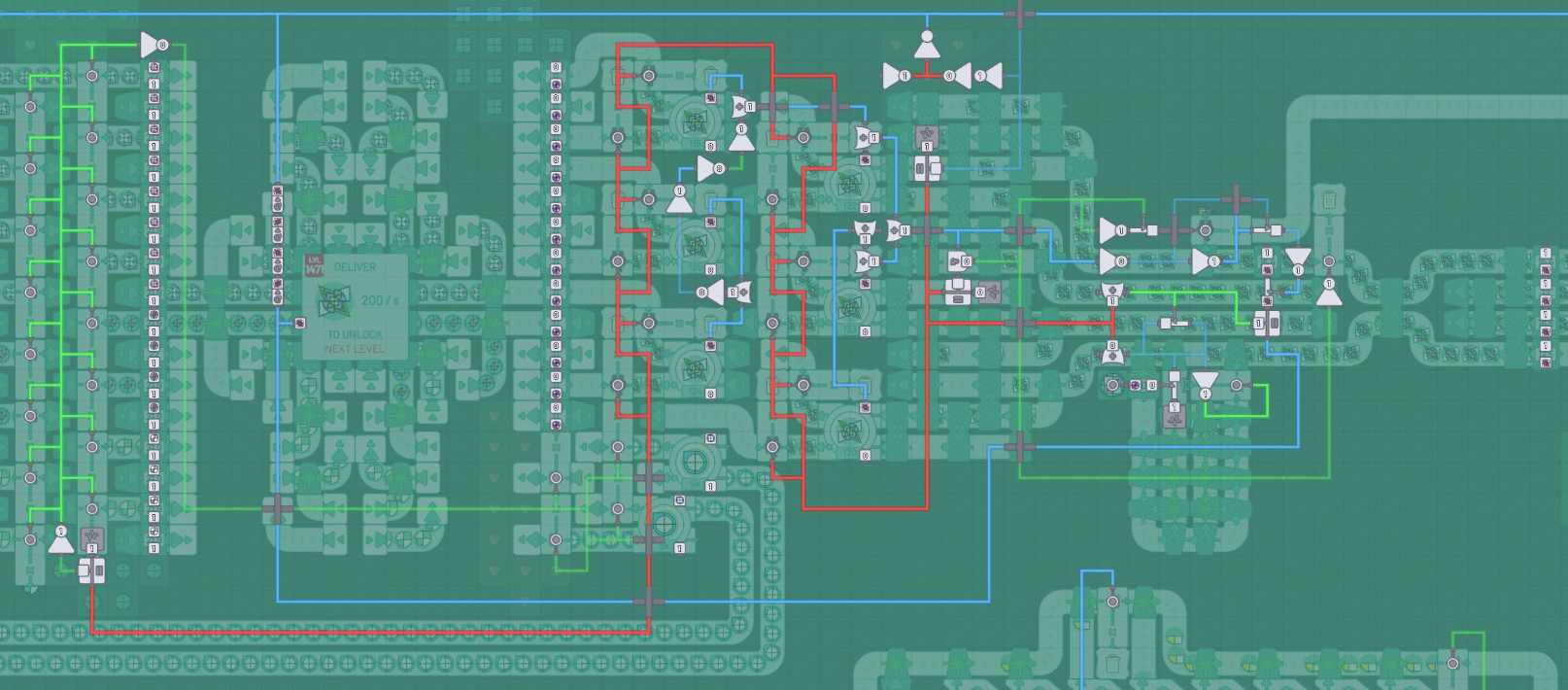 Compact Symmetrical 16 Belt HUB Delivery System : r/shapezio