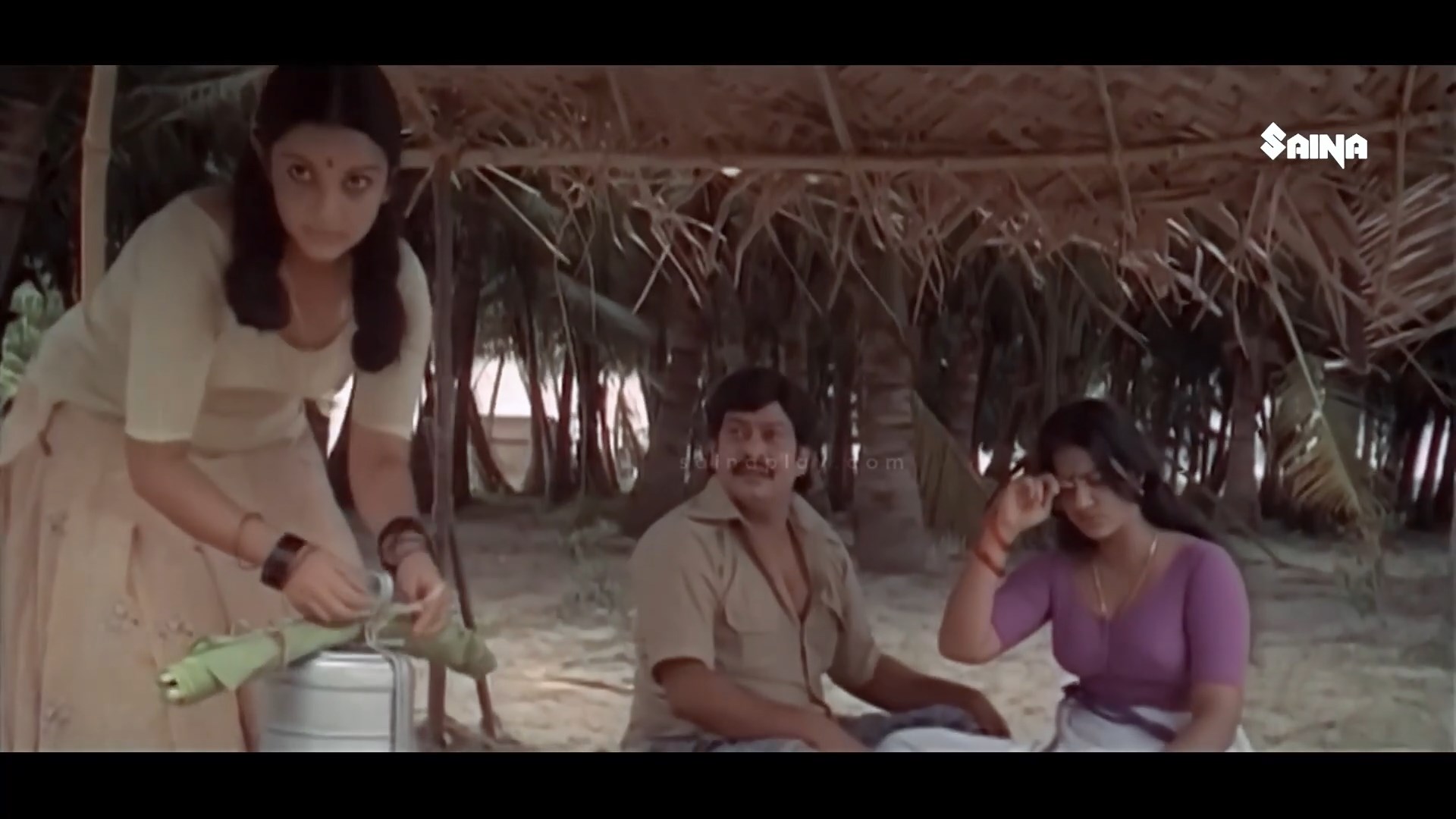 Rani Padmini Hot Strip Scene and Cleavage, Seema and other item Dance Sangarsham mp4 snapshot 00 ...