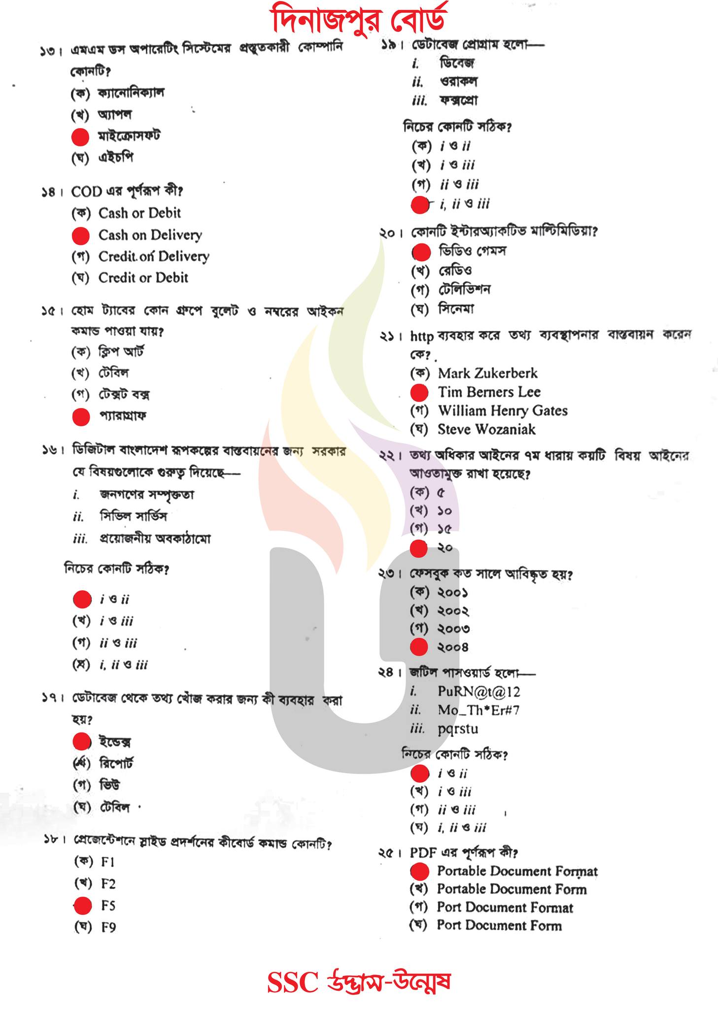 SSC ICT MCQ Question solution 2024 - SSC ICT MCQ Questions and Answers ... SSC ICT MCQ Question solution 2024 - SSC ICT MCQ Questions and Answers ...