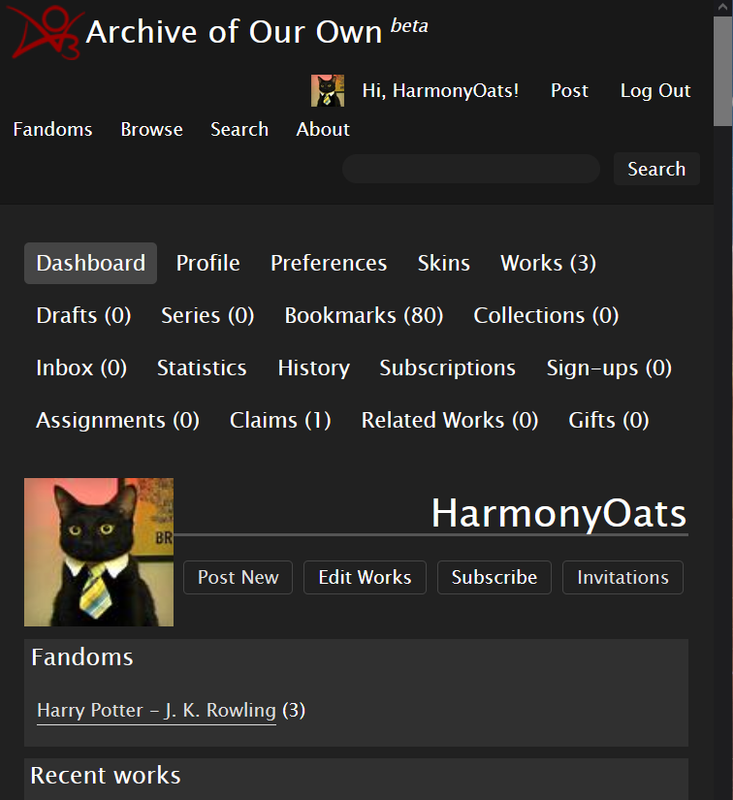 Oat's Dark AO3 Skin - TechnicalOats (HarmonyOats) - No Fandom [Archive ...