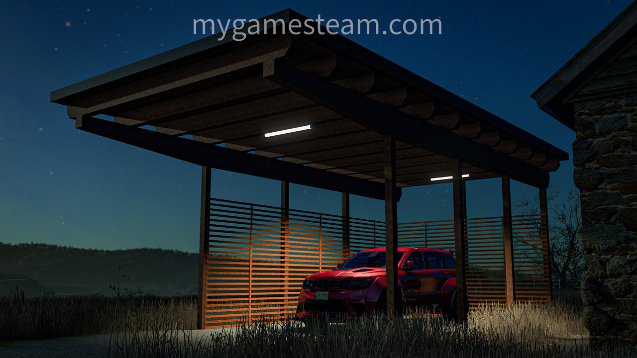 Wooden Carport Mod for Farming Simulator 25 | FS25 Mods | MyGamesteam