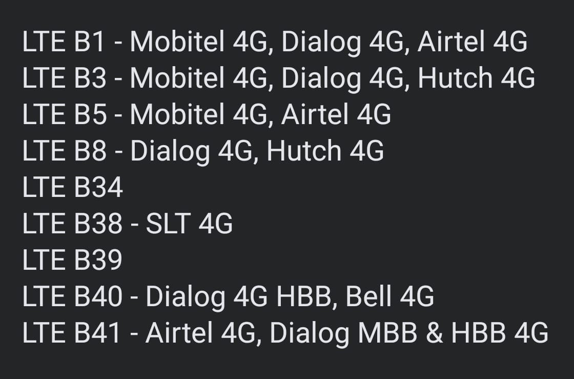 4g bands help | ElaKiri