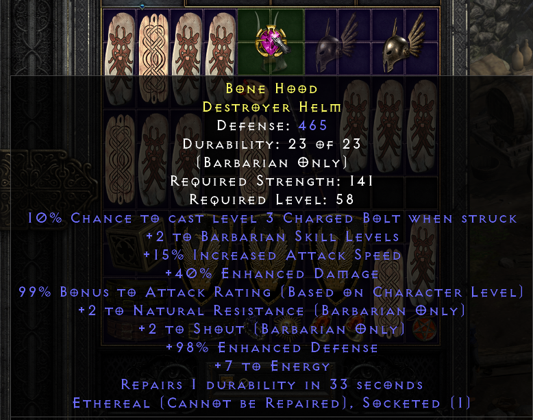 465 Def Bvb Barb Viso 2 Shout On Top Will Go Cheap - Topic - d2jsp