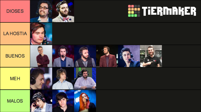[TIER-LIST] Casters de League of Legends España | Mediavida