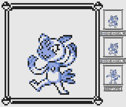 Mewtwo Sprite Grid