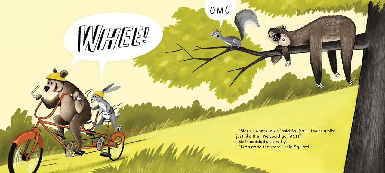 Sloth and Squirrel in a Pickle by Cathy Ballou Mealey