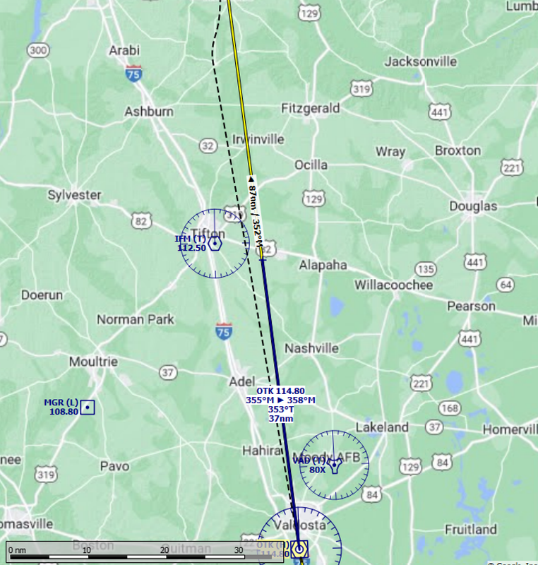 VOR course different than distance course - Little Navmap | Little ...