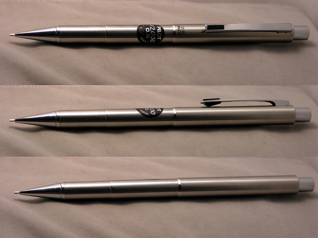 PILOT vintage "unibody" steel mechanical pencil, with "faux" body ...