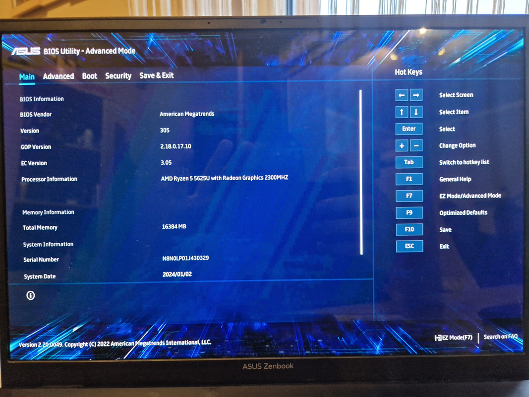How to reach "normal" boot menu? : r/ASUS