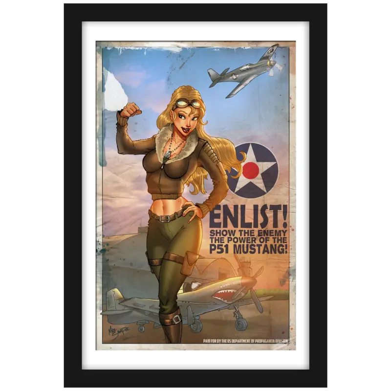 P51 Print Day Mike Shampine 72dpi Framed — Postimages