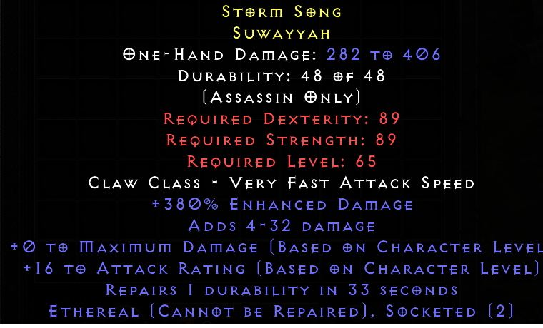 300 Ed / Fools / Eth Rep / 2 Socket Suwayyah - Topic - d2jsp