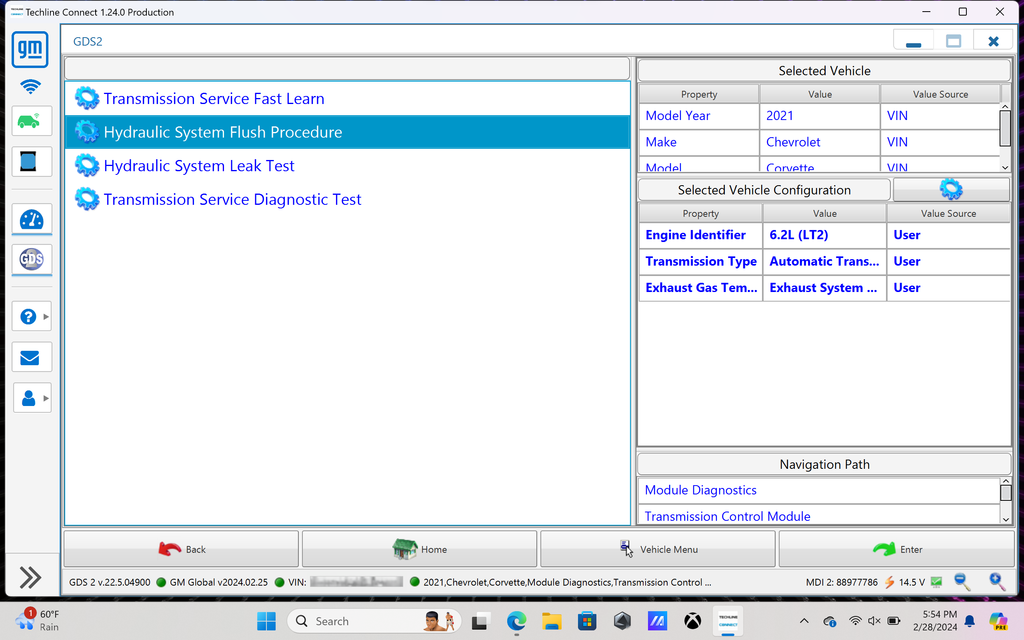 DCT Hydraulic Flush Procedure (AC DELCO MDI2 & GM GDS2) - CorvetteForum ...