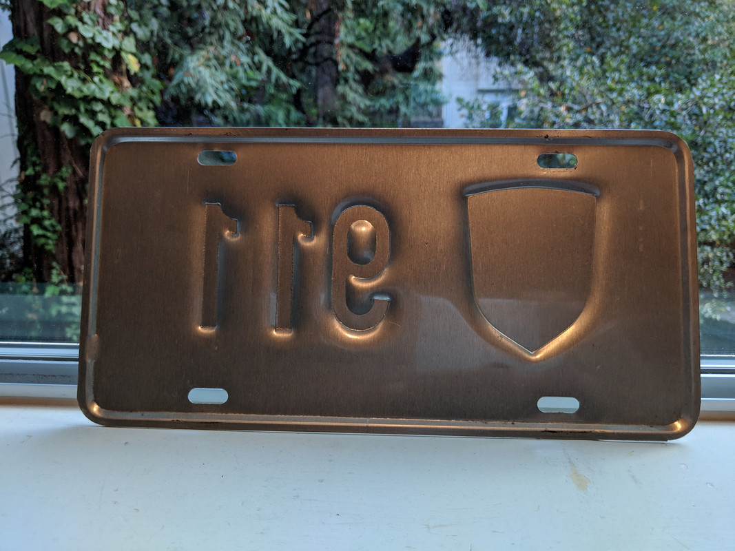 Porsche 911 Vanity License Plate - Pelican Parts Forums