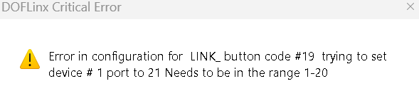 New Install... "Error in configuration"? - DOFLinx - VPForums.org