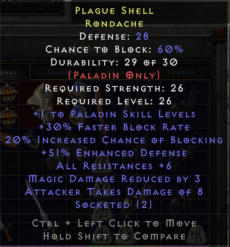 Lld Rondache +1/30fbr/20icb 2os Gg Or Charsi? - Topic - d2jsp