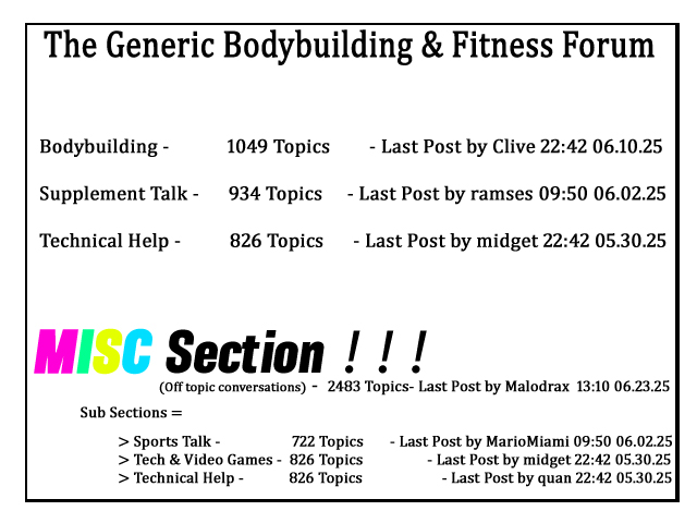 NewMisc is soft (OG miscers gtfih) - Misc. - Bodybuilding Forums