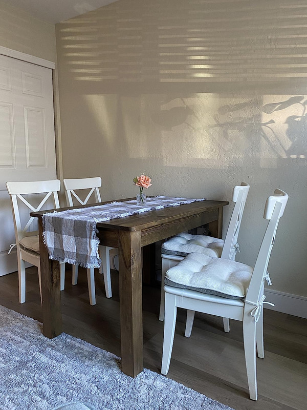 Merrick Lane Rustic Brown Solid Wood Dining Table — Postimages