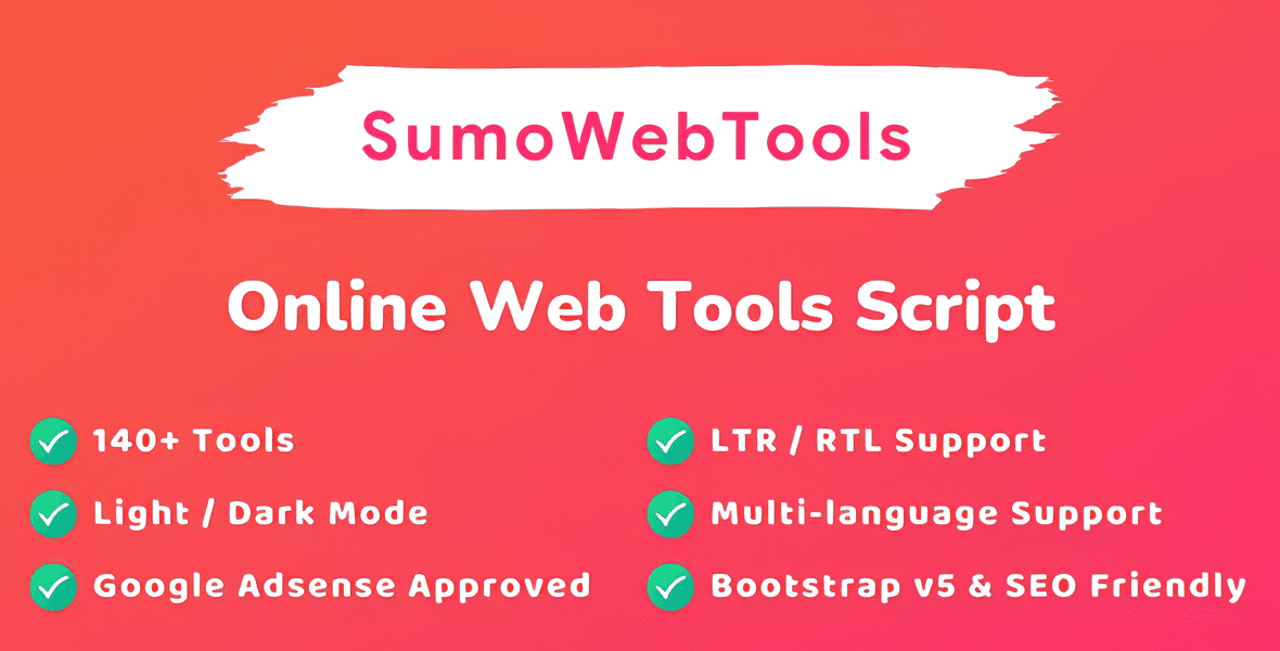 SumoWebTools - Online Web Tools Script PHP – Bliter GPL