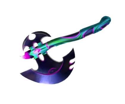 Green & Purple Fang Axe knife - MVSD Item value - 123Demands