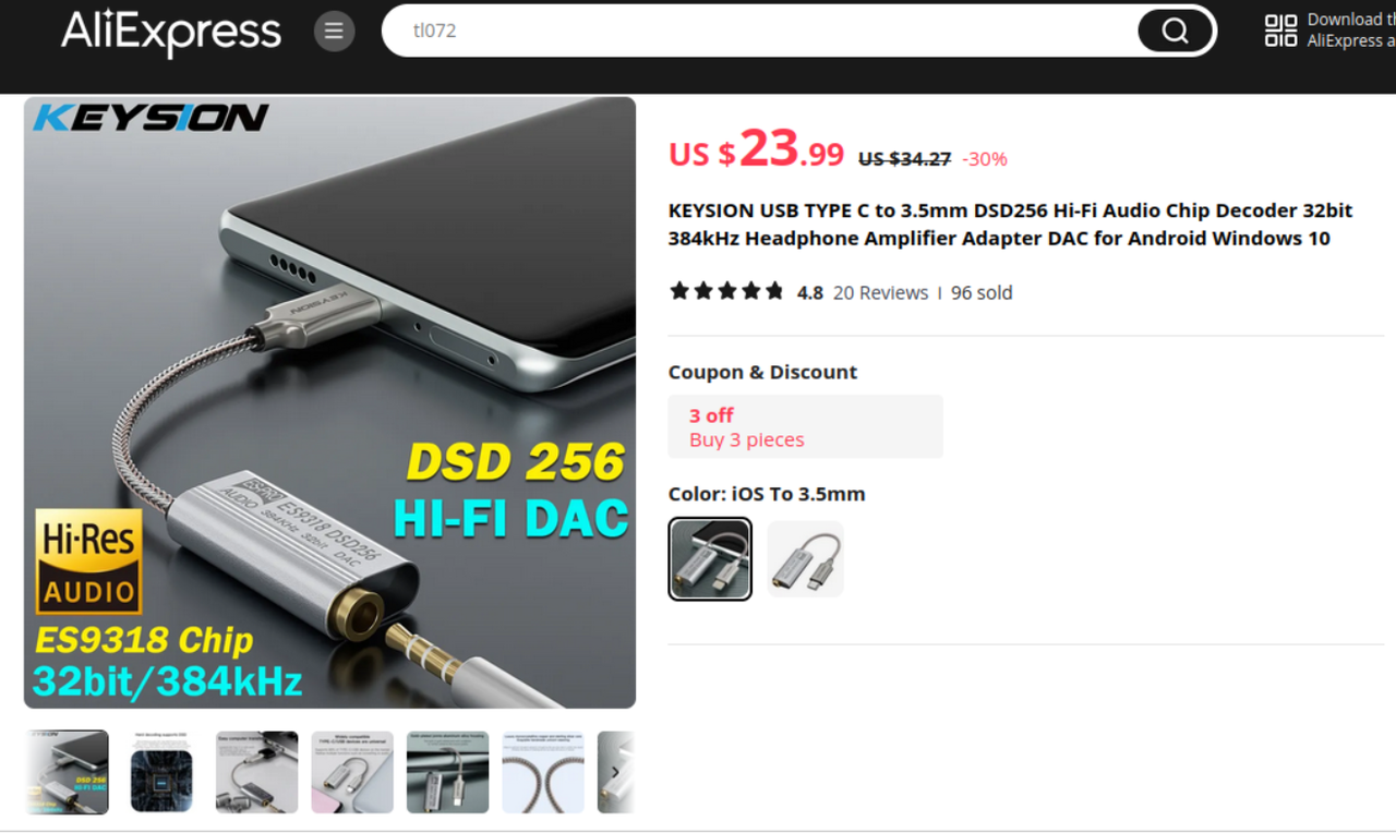 $20-$70 portable USB-C DAC with microphone support for phone and laptop ...