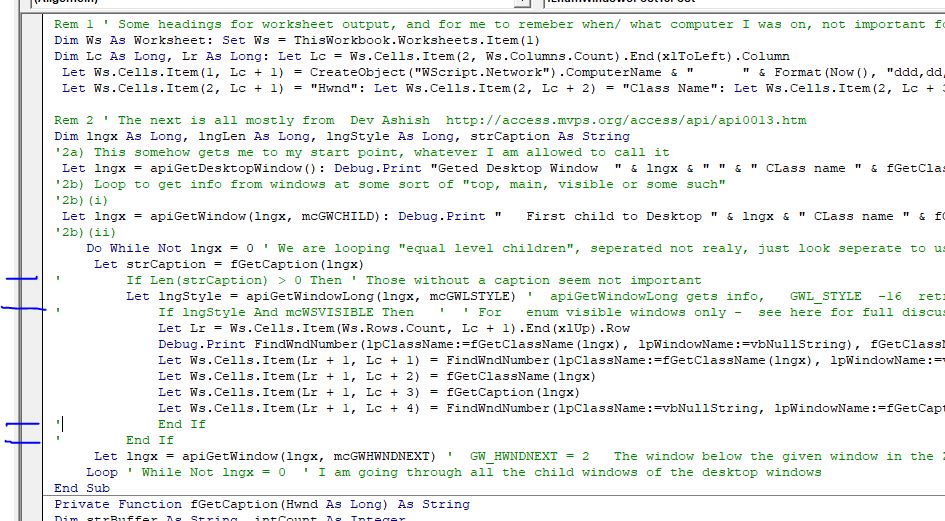 lpClassName:="????" Windows Class Names, (List of?) like in ...