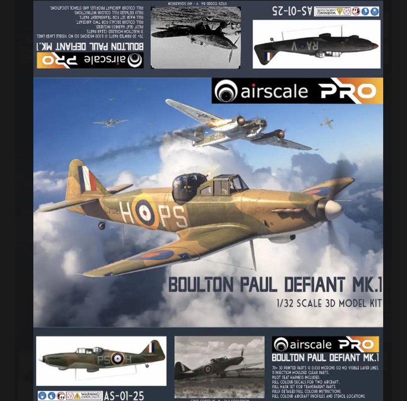 1/32 - Boulton Paul Defiant Mk.1 3D printed kit by Airscale - released ...