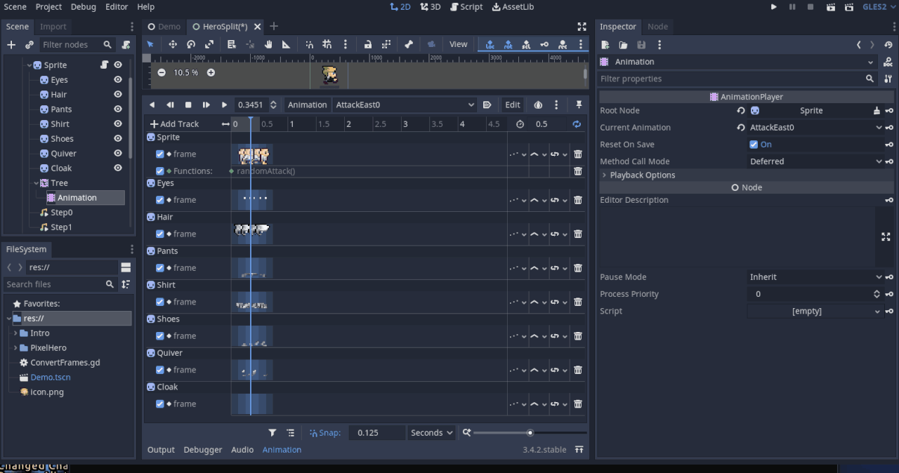 Can an AnimationPlayer node play 2 animation at once? : r/godot