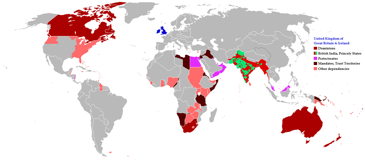 Anachronous map of the British Empire[1] — Postimages