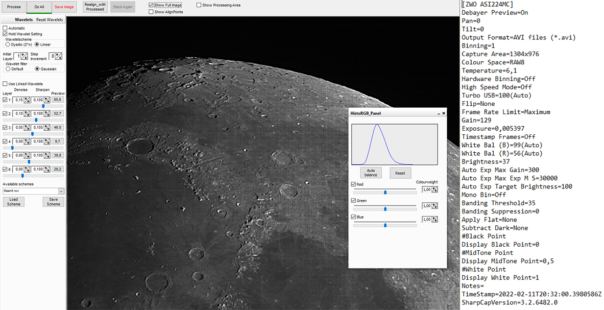 ZWO ASI224mc problems with color recording. - Lunar Observing and ...