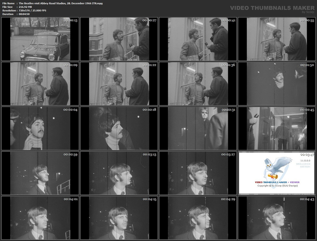 The Beatles visit Abbey Road Studios, 28 December 1966 ITN mpg — Postimages