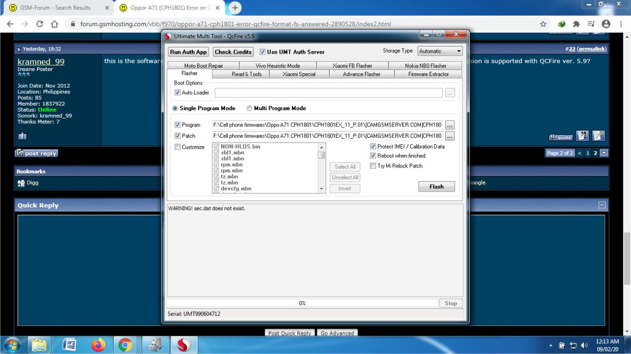 Oppor A71 (CPH1801) Error on QCfire - Format FS [ Answered ] - Page 2 ...