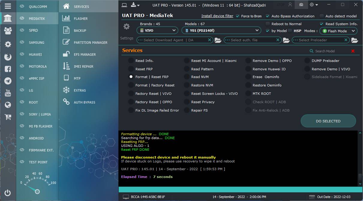 VIVO Y01 Latest Build Format FRP Reset Done 1Click UAT PRO - GSM-Forum