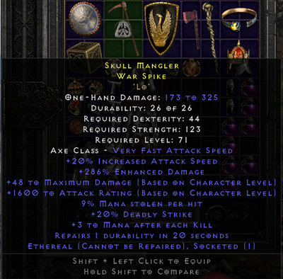 10x 32020 Fb For A E Rep Fools Weapon 1 Hand - Topic - d2jsp