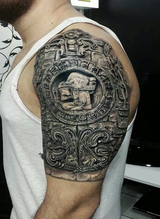 Mayan Tribal Tattoo Sleeve