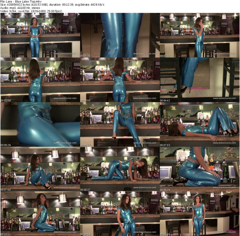 Lara Blue Latex Top s — Postimages