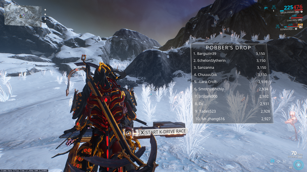 K-drive race score bug report - General - Warframe Forums