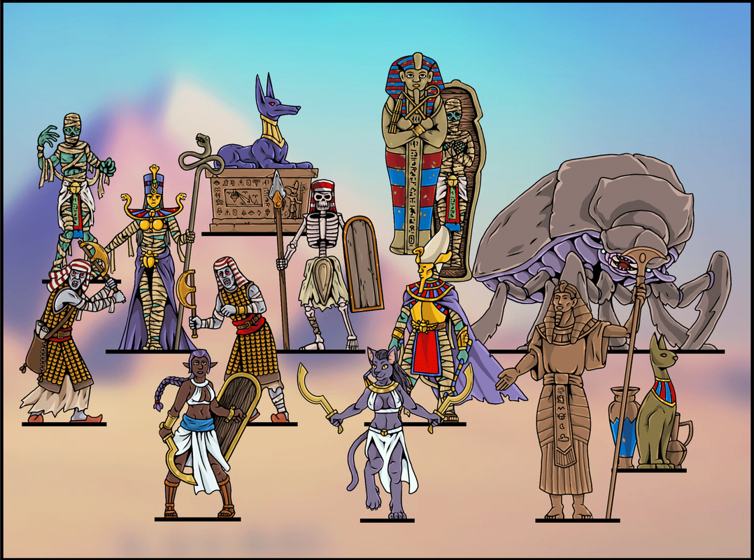 fantasy egyptian monsters creatures characters rpg wargames paper ...