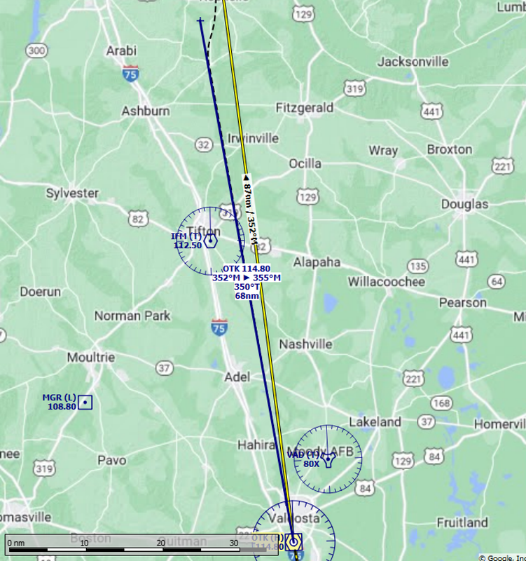 VOR course different than distance course - Little Navmap | Little ...