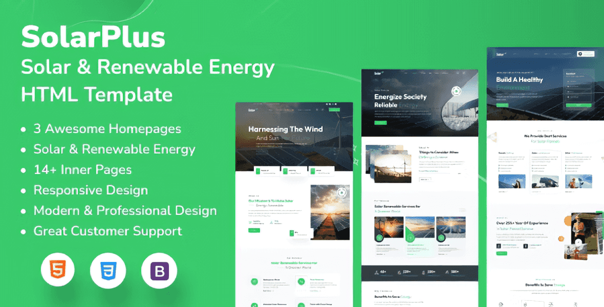 SolarPlus - Solar & Renewable Energy HTML Template – Bliter GPL