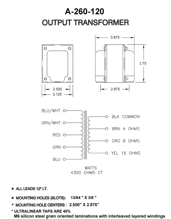 ST-70 Power transformer and output transformer versions