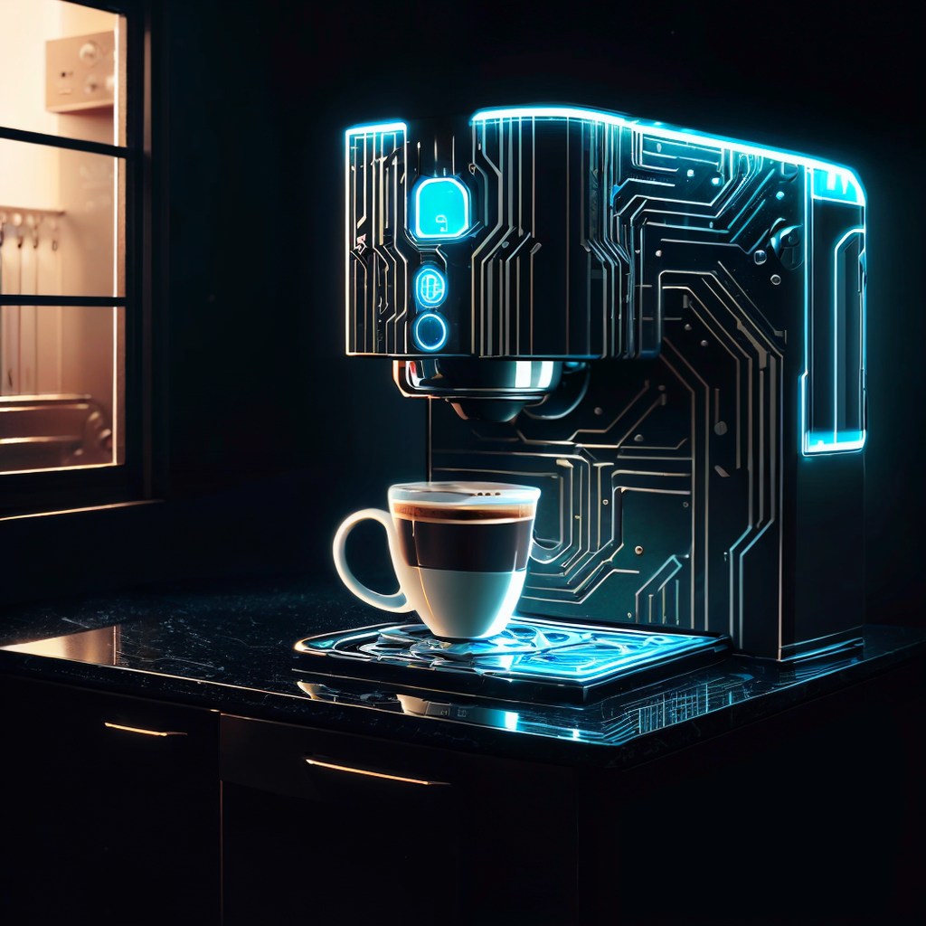 00002 2180498477 lora Circuit Board AI 9 , Circuit Board AI coffee machine on kitchen counter ...