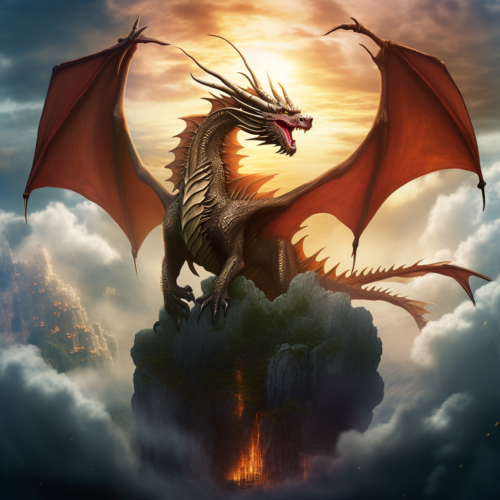 Dragon Flying in Heaven — Postimages