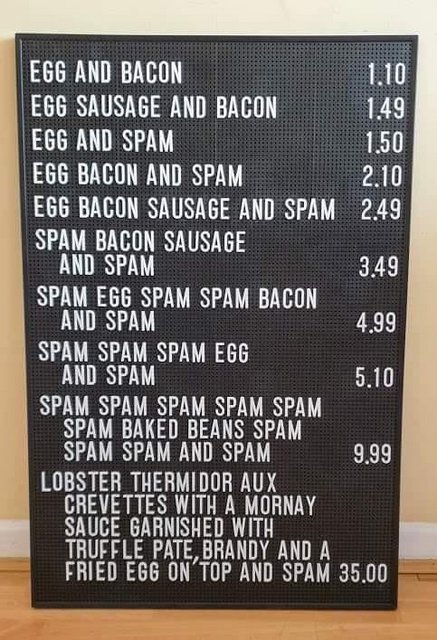 Spam Spam Menu — Postimages