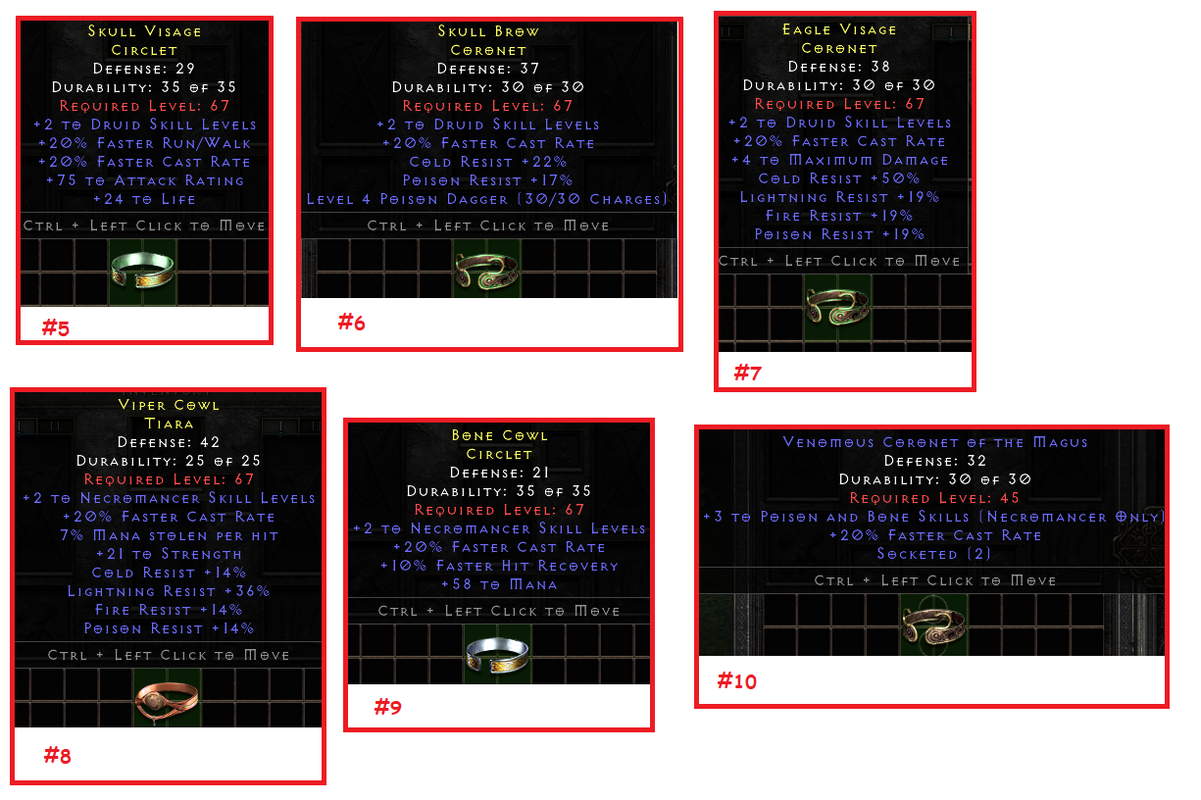 Rare Circlets For Sale - Topic - d2jsp