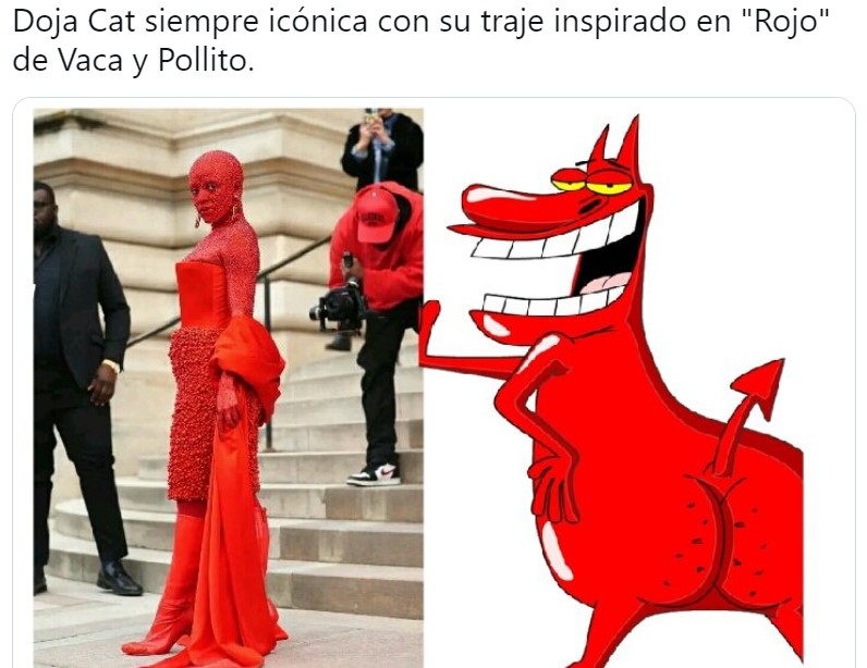 Los memes que dejó el extravagante look de Doja Cat